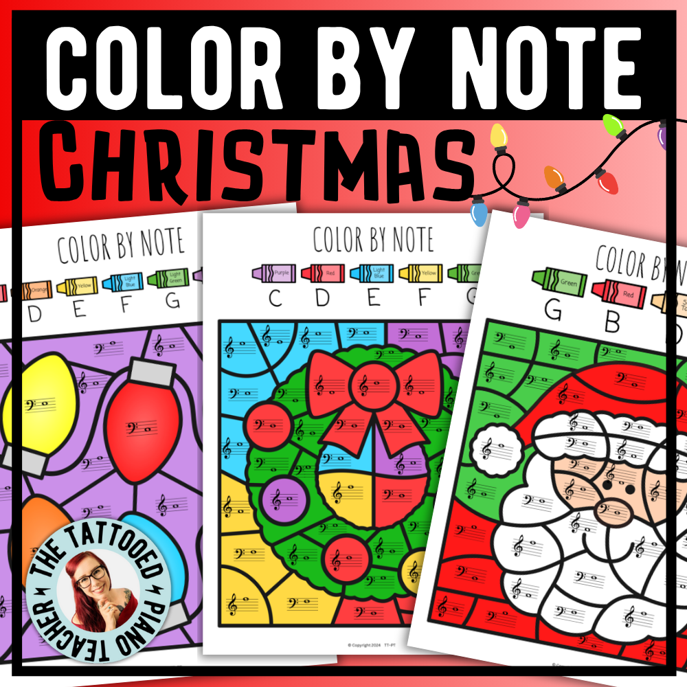 Christmas Color-By-Note – The Tattooed Piano Teacher