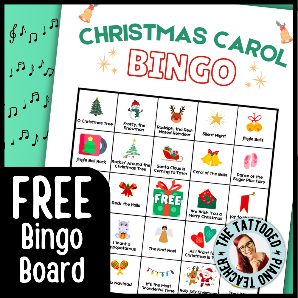 Free Christmas Carol Bingo Sample – The Tattooed Piano Teacher