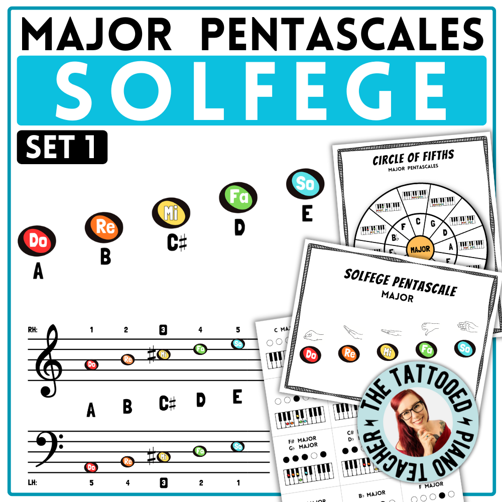 Solfege Major Pentascales Set 1 – The Tattooed Piano Teacher