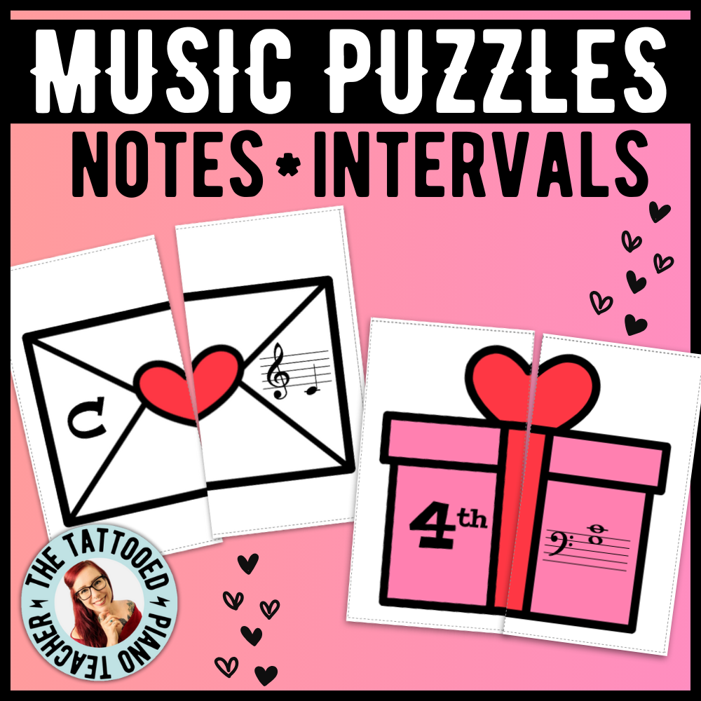 Valentine's Day Music Theory Puzzles – The Tattooed Piano Teacher