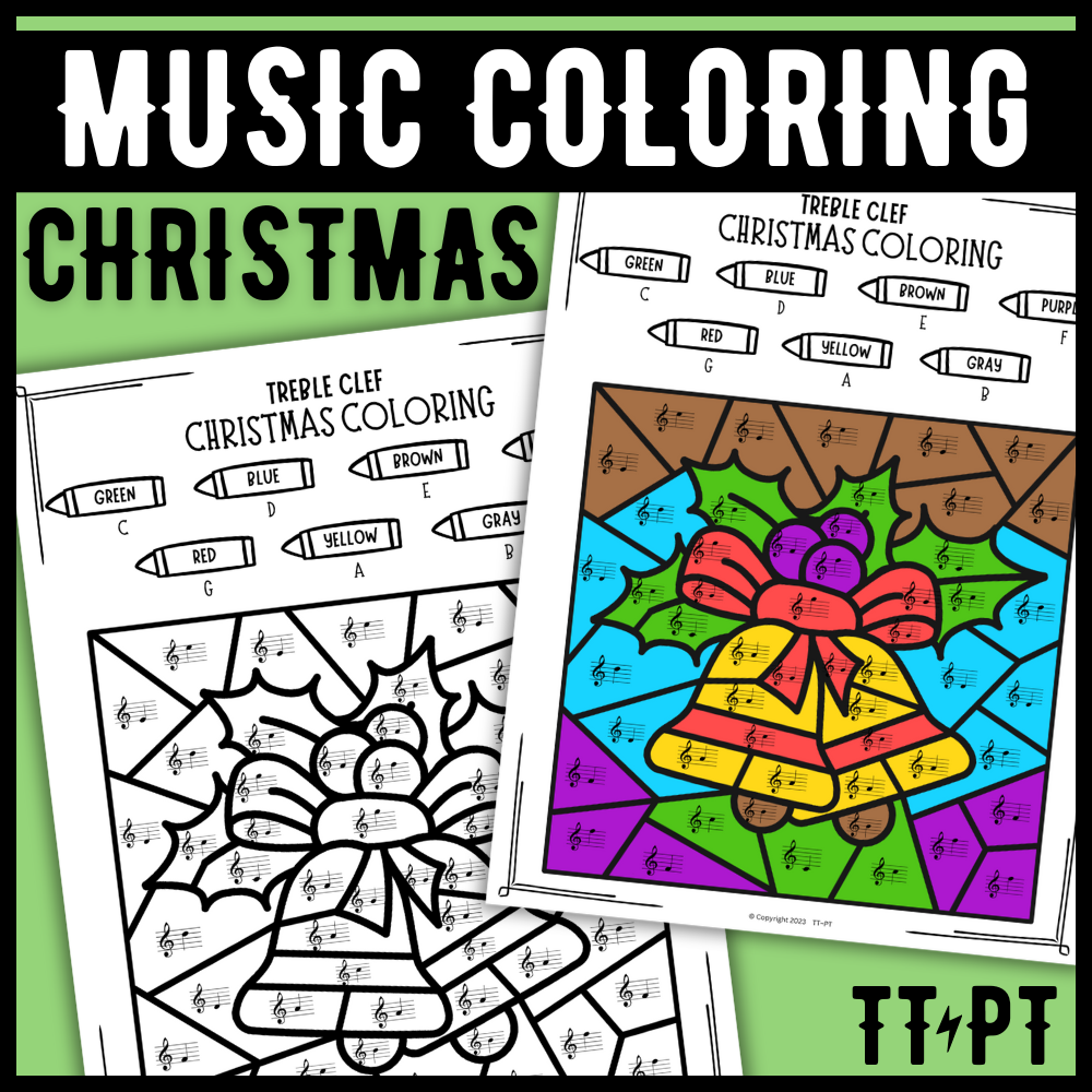 Christmas Music Coloring Pages – The Tattooed Piano Teacher