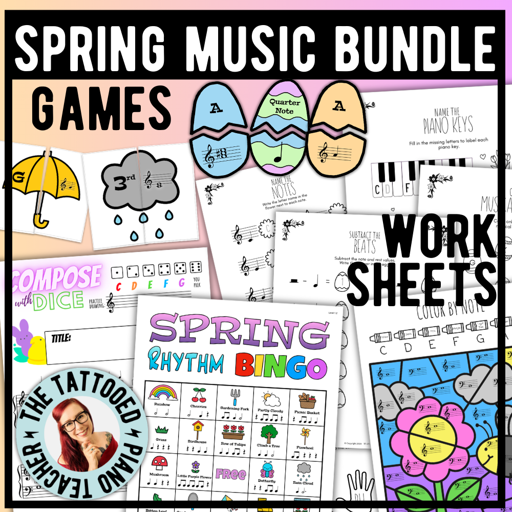 Spring BIG Bundle - Activities + Worksheets – The Tattooed Piano Teacher
