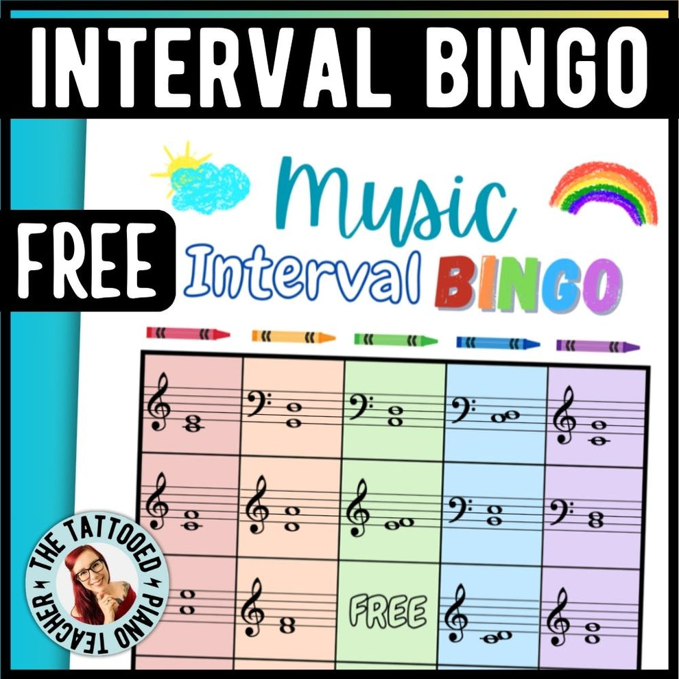 Music Interval Bingo Sample Pages – The Tattooed Piano Teacher