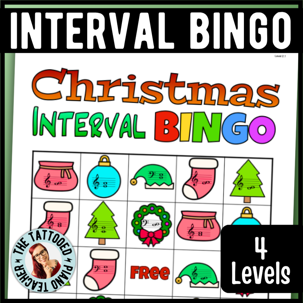 Christmas Music Interval Bingo – The Tattooed Piano Teacher