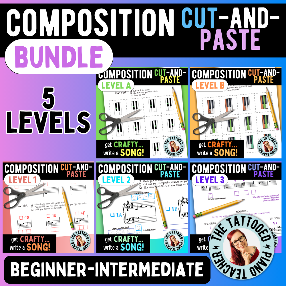 Composition Cut-and-Paste Level A – The Tattooed Piano Teacher