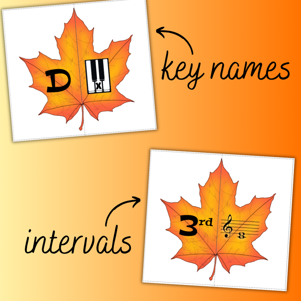 Fall Leaf Music Theory Puzzles – The Tattooed Piano Teacher