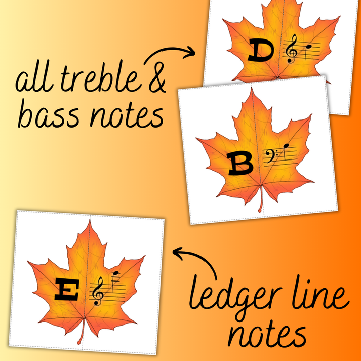 Fall Leaf Music Theory Puzzles – The Tattooed Piano Teacher