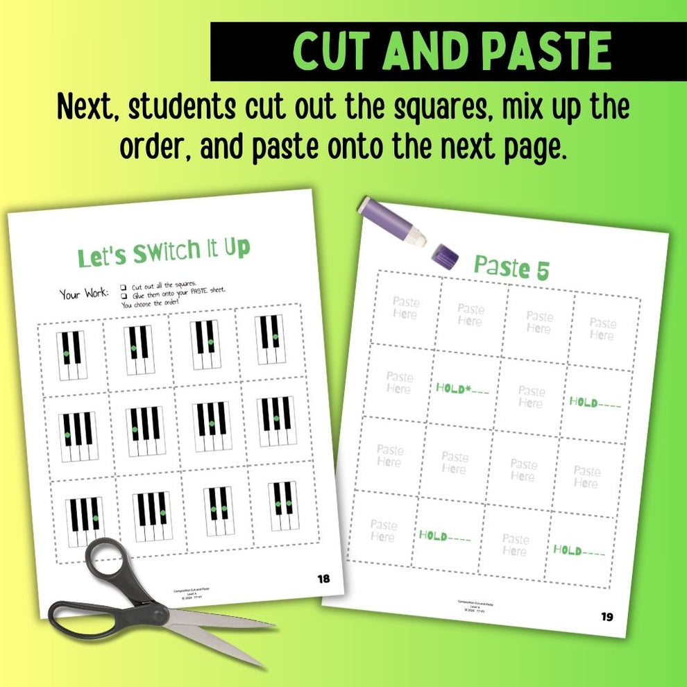 Composition Cut-and-Paste Level A – The Tattooed Piano Teacher