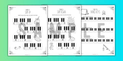 Summer PIANO KEYS Music Worksheets – The Tattooed Piano Teacher