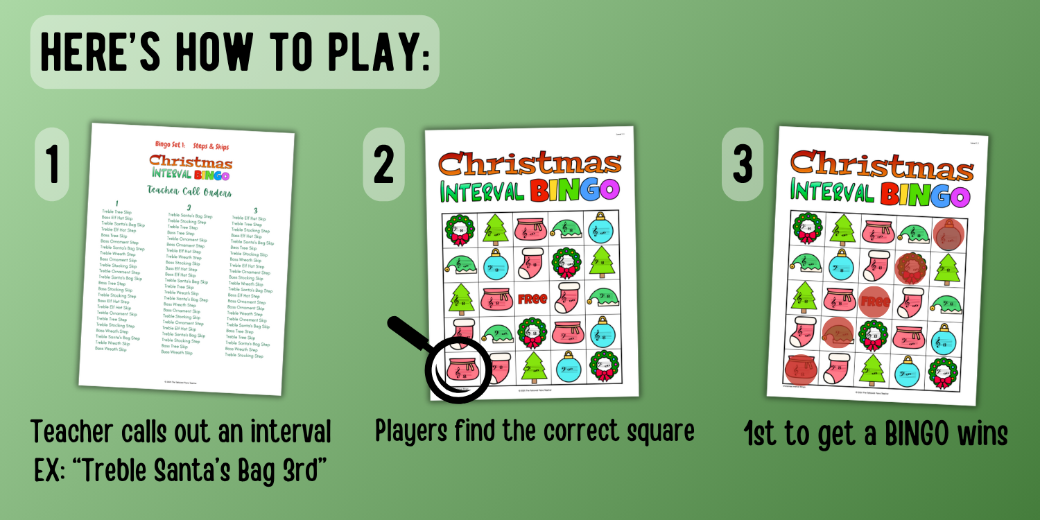 Christmas Music Interval Bingo – The Tattooed Piano Teacher