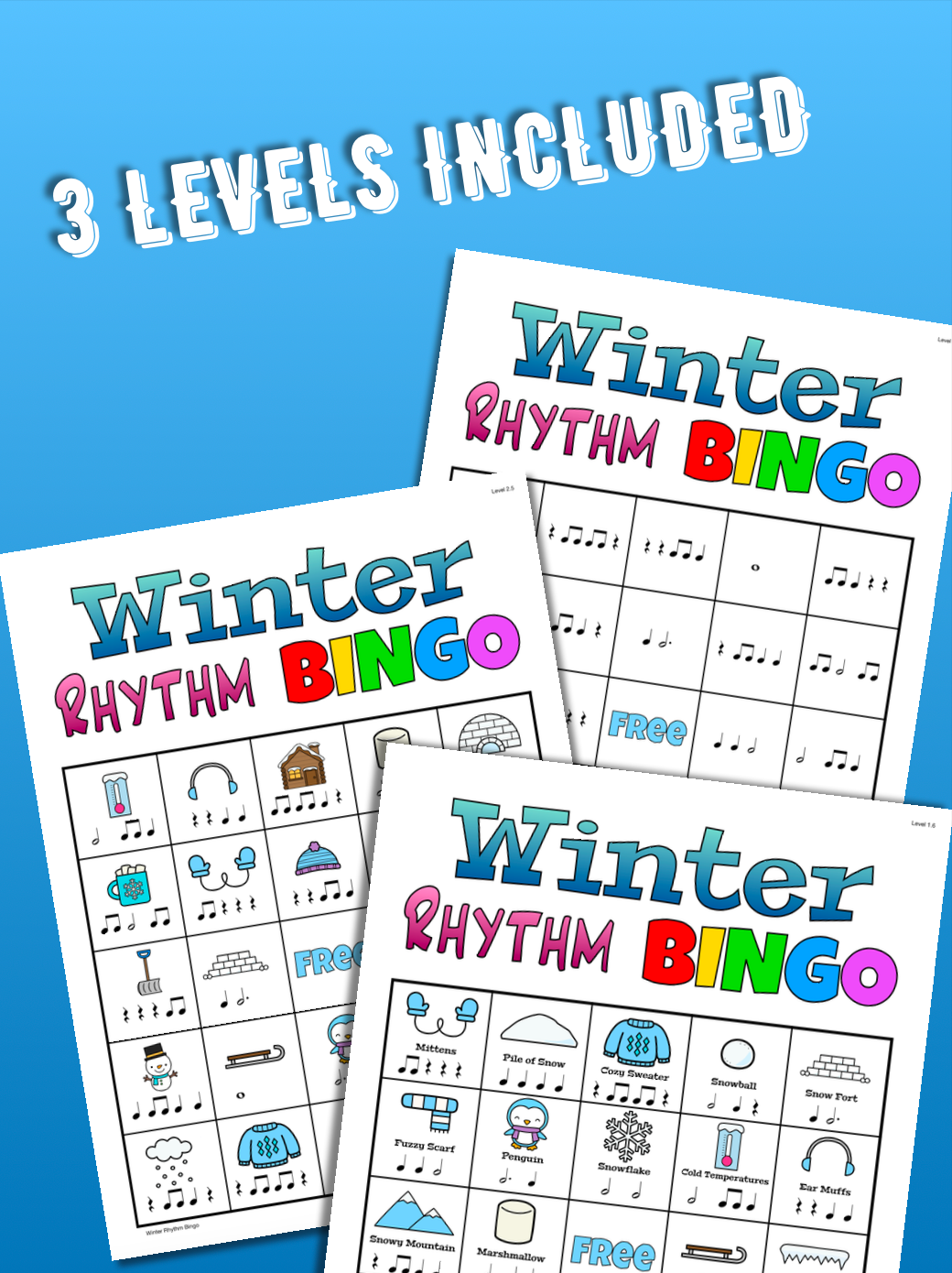 Winter Rhythm Bingo – The Tattooed Piano Teacher