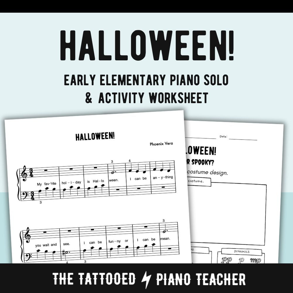 Halloween! - Early Elementary Piano Solo Sheet Music & Activity – The ...