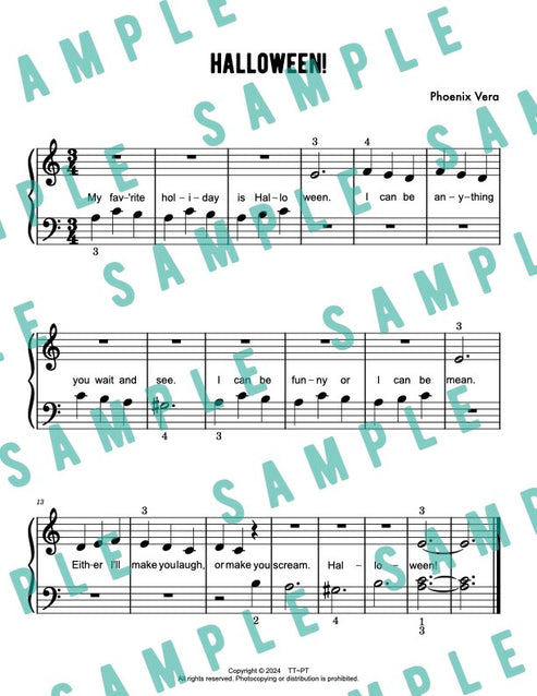 Halloween! - Early Elementary Piano Solo Sheet Music & Activity – The ...