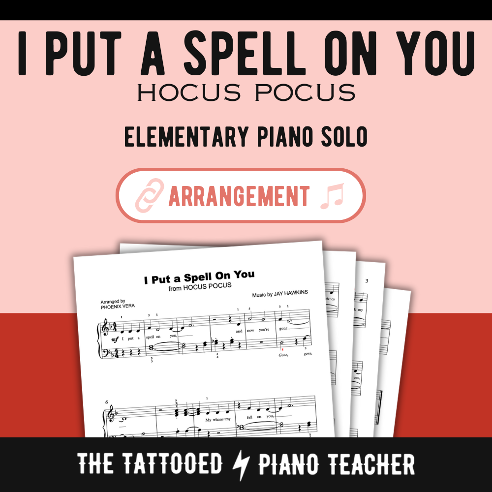 I Put a Spell on You from Hocus Pocus [Elementary] - Piano Solo Sheet ...